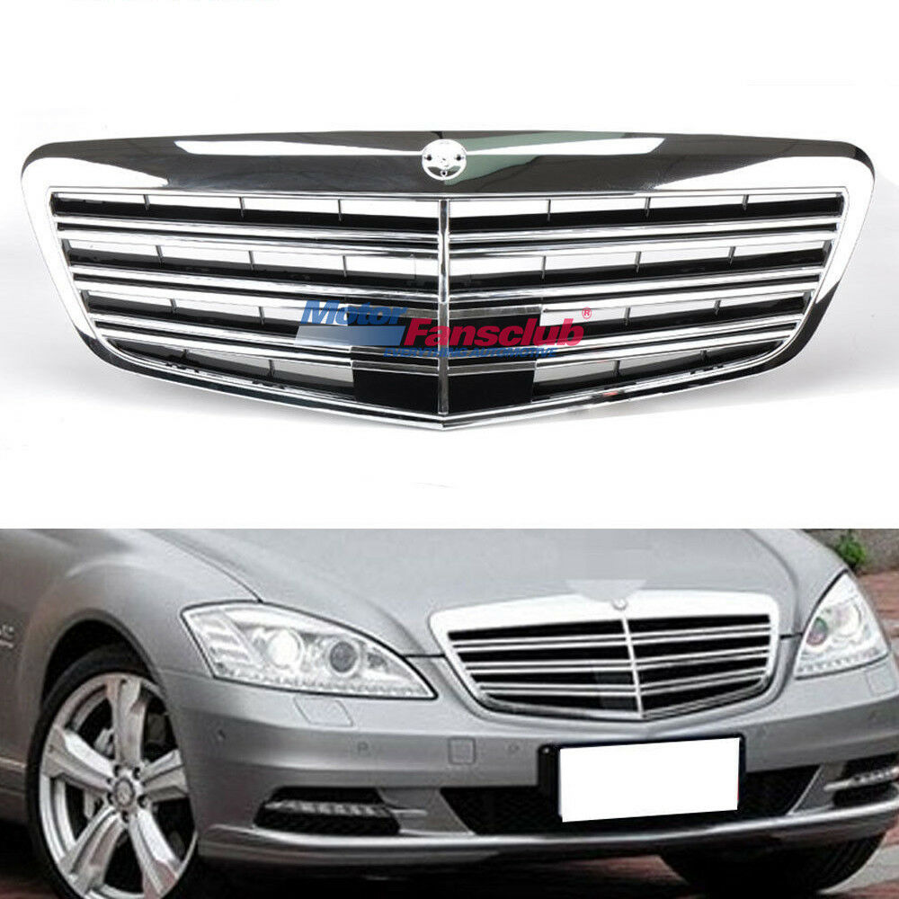 S63 S65 AMG Style Front Chrome Grille For Mercedes Benz 2007-2013 S ...